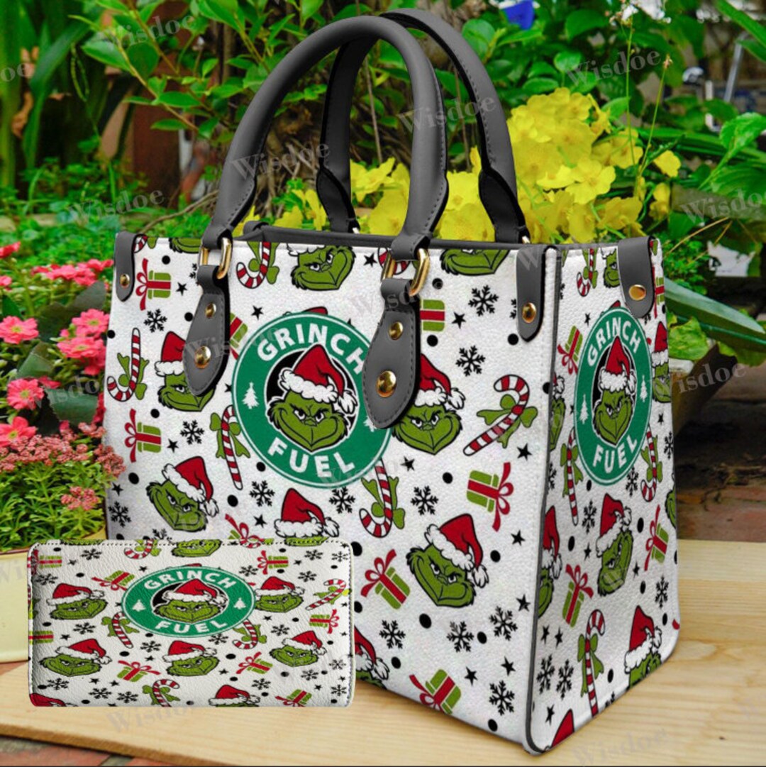 The Grinch Leather Handbagmovie Grinch Lover's - Etsy