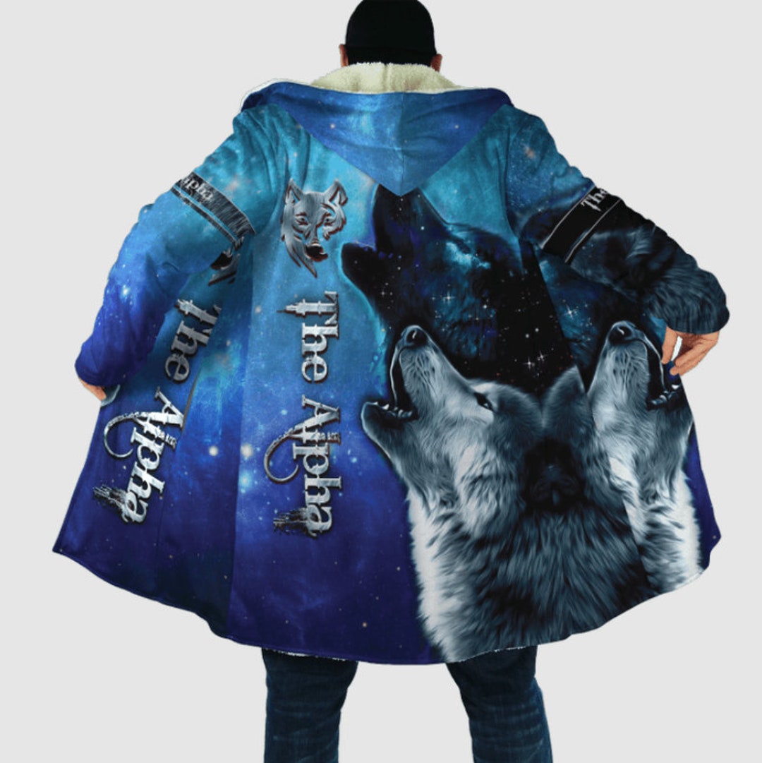 The Alpha Wolf Native Hooded Cloak Festival Clothing - Etsy