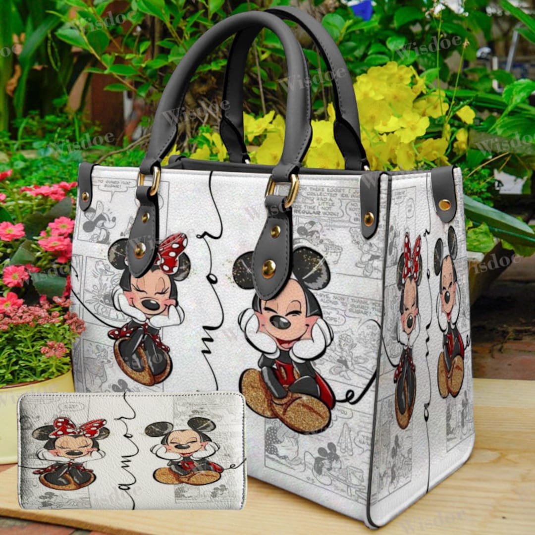 Mickey Minnie Women Leather Bag Handbag,mickey Women Bag and Purse ...