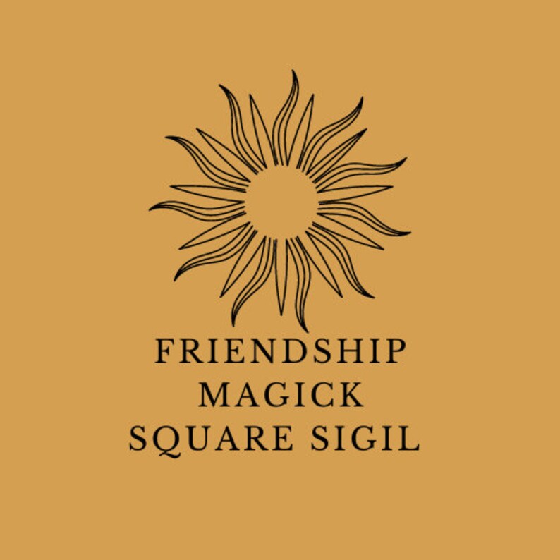 Friendship Magic Square Sigil for Meditation, Alchemy, Trance, and ...