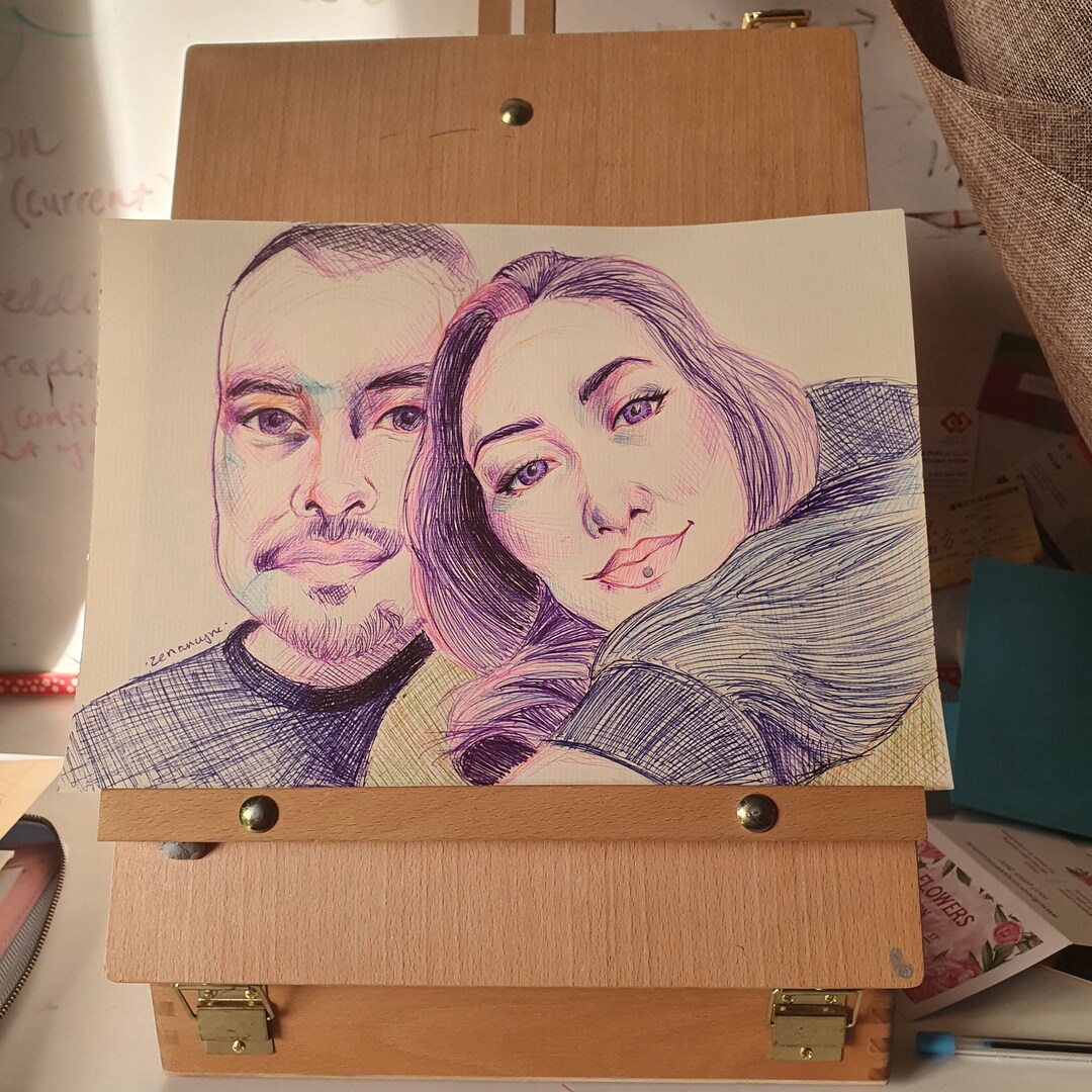 Custom Portraits A5/A4 Hand Drawn Custom - Etsy