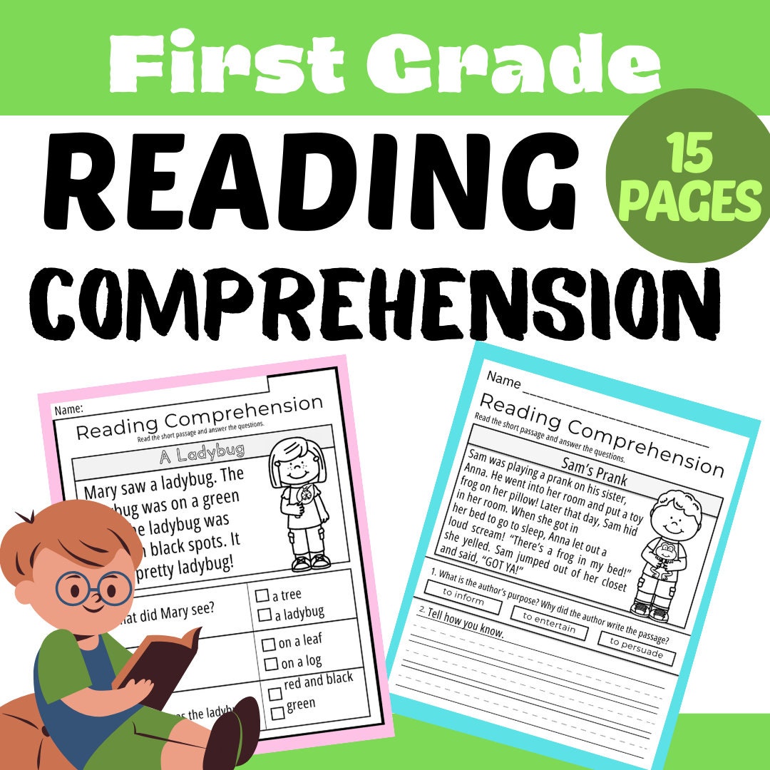 First Grade Reading Comprehension Worksheets Decodable Stories With ...