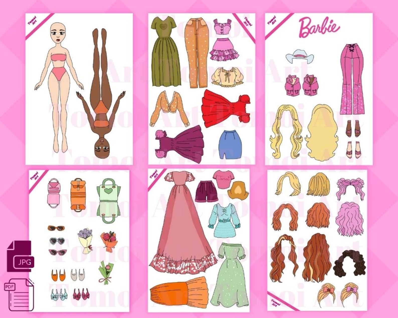 Printable Paper Doll Dress up Girls Korean Paper Doll Kpop Doll ...