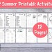 12 Summer Kids Activities, Summer Camp Activity, Printable Activity ...