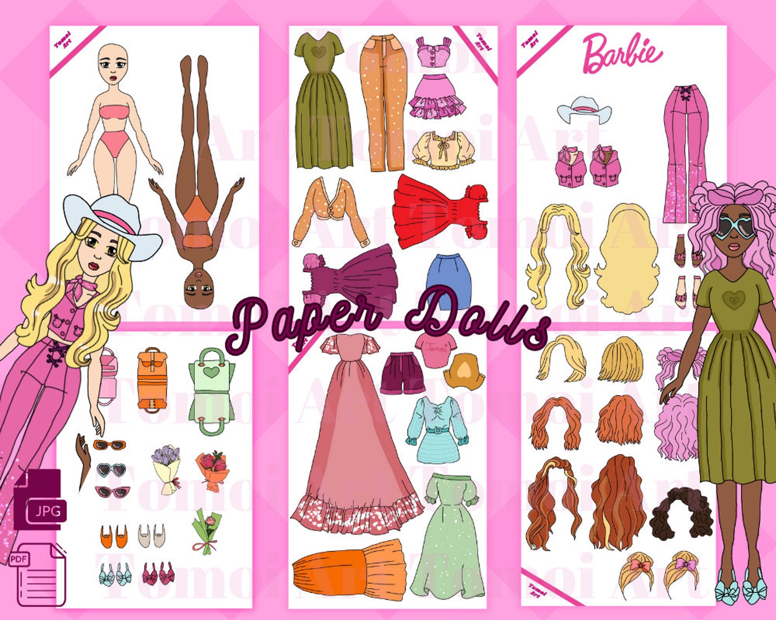 Printable Paper Doll Dress up Girls Korean Paper Doll Kpop Doll ...