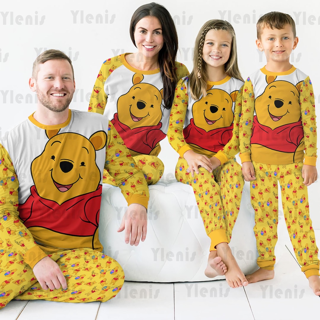 Winnie The Pooh Pajama Set Pooh Pyjamas Custom Matching Etsy