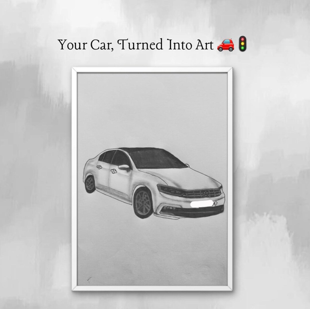 Custom Graphite Car Portrait - Etsy