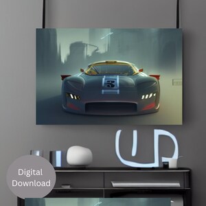 Metaverse Digital Car Art Print for Home Decor - Etsy