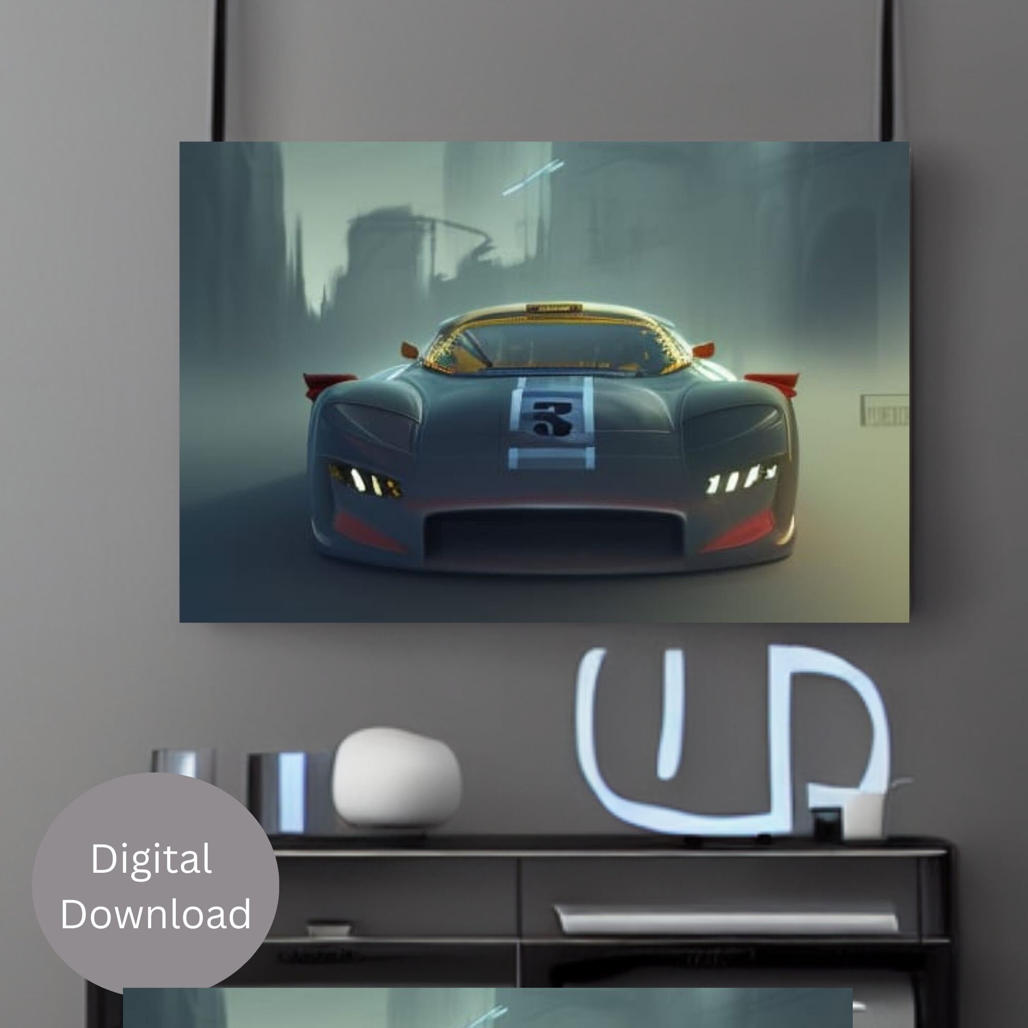 Metaverse Digital Car Art Print for Home Decor - Etsy