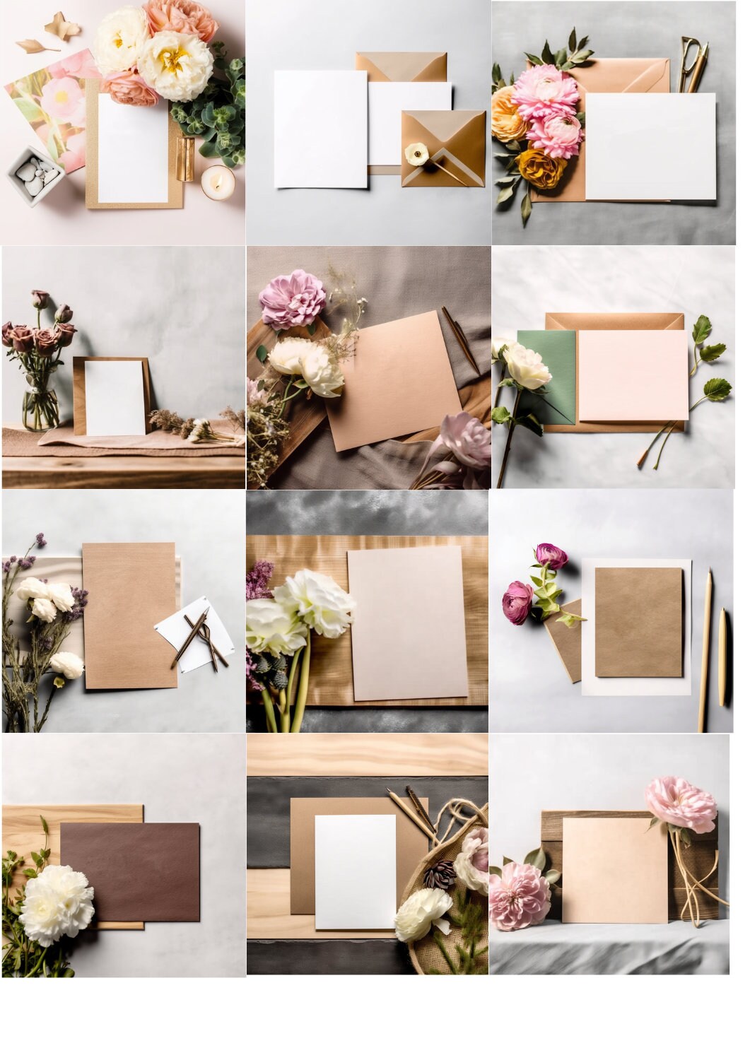 100 Greeting Card Mockups mock up Bundle modern Mock up Photograph ...