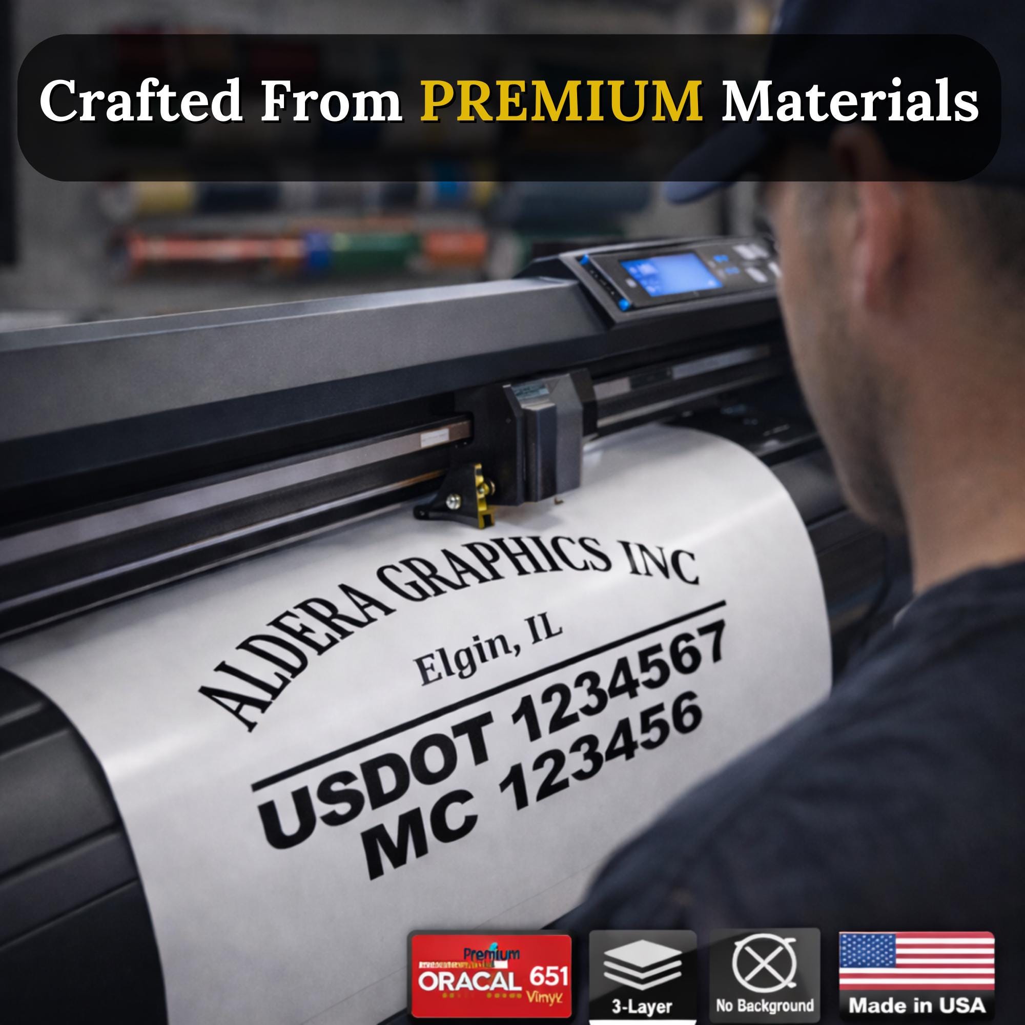 Custom US DOT MC Number Truck Decals, Commercial Vinyl Lettering - Etsy