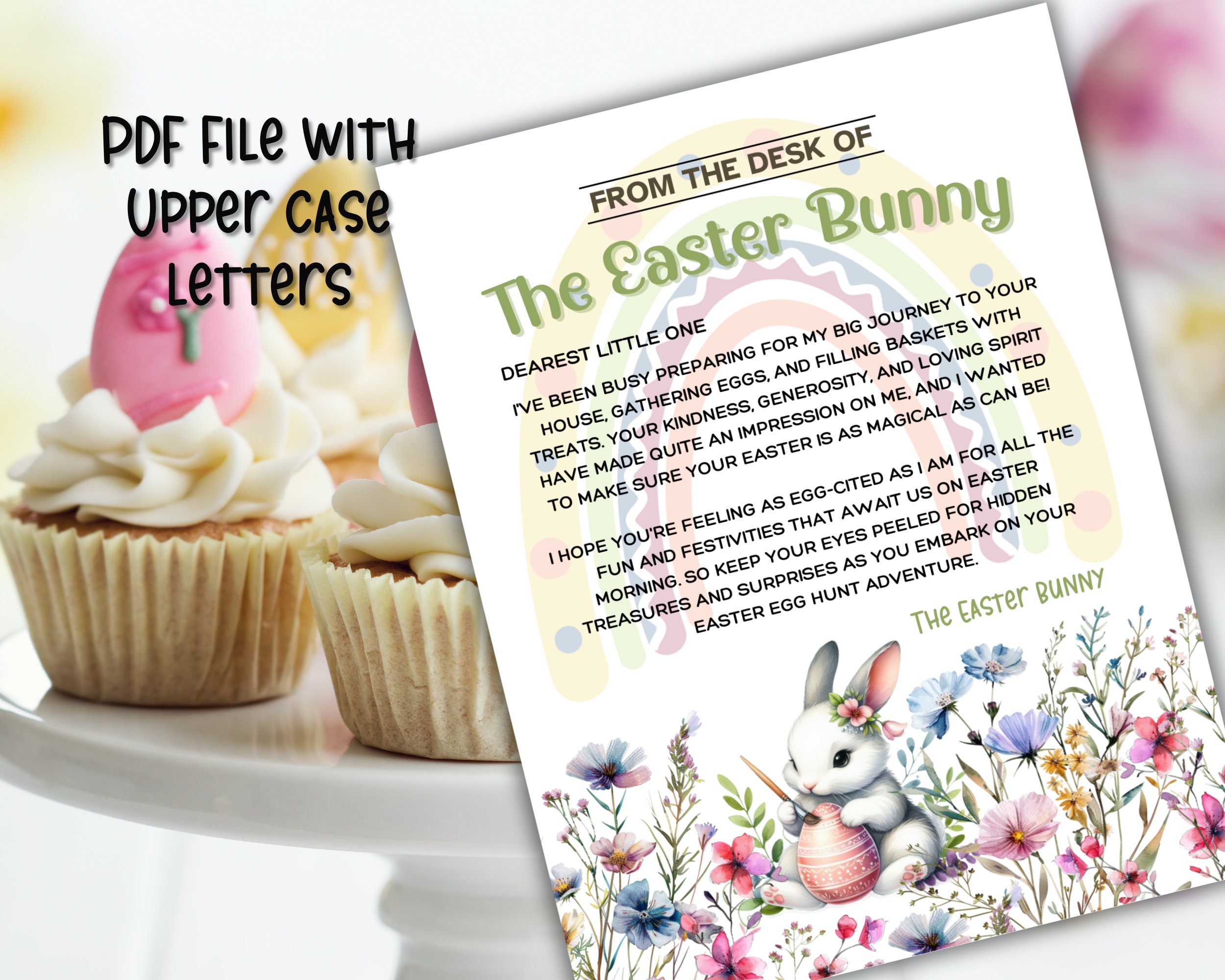 Editable Letter From the Easter Bunny. Personalized Easter Morning ...