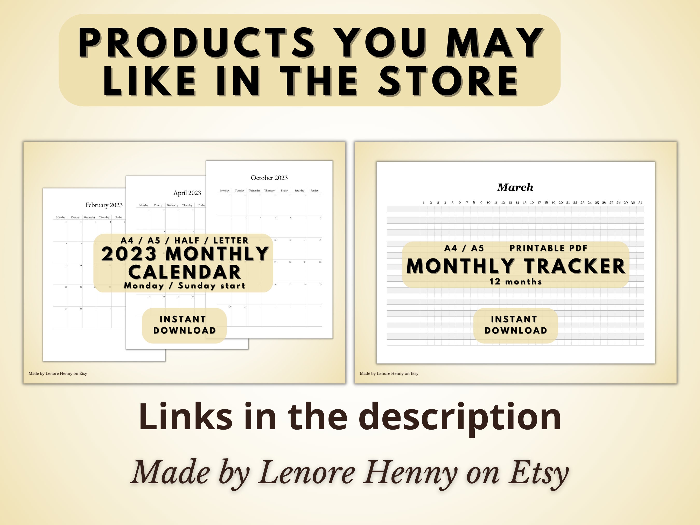 Blank Undated Monthly Calendar With Sunday Start and Side Notes. Simple ...