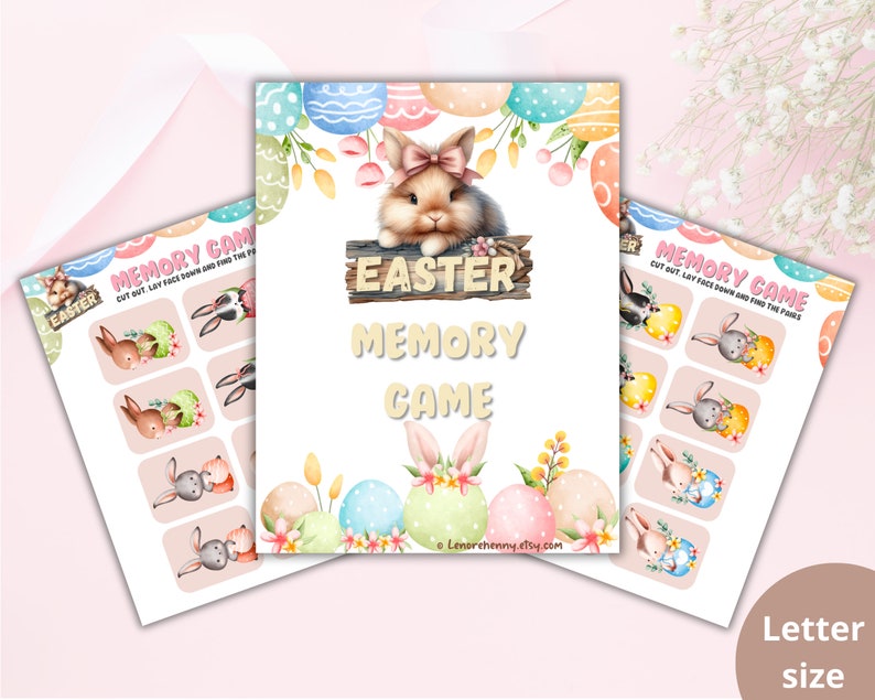 Easter Memory Matching Game Cards, Printable Game for Toddlers & Kids ...