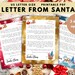 Printable Santa Letter, US Letter Size PDF. Christmas Letter From Santa ...
