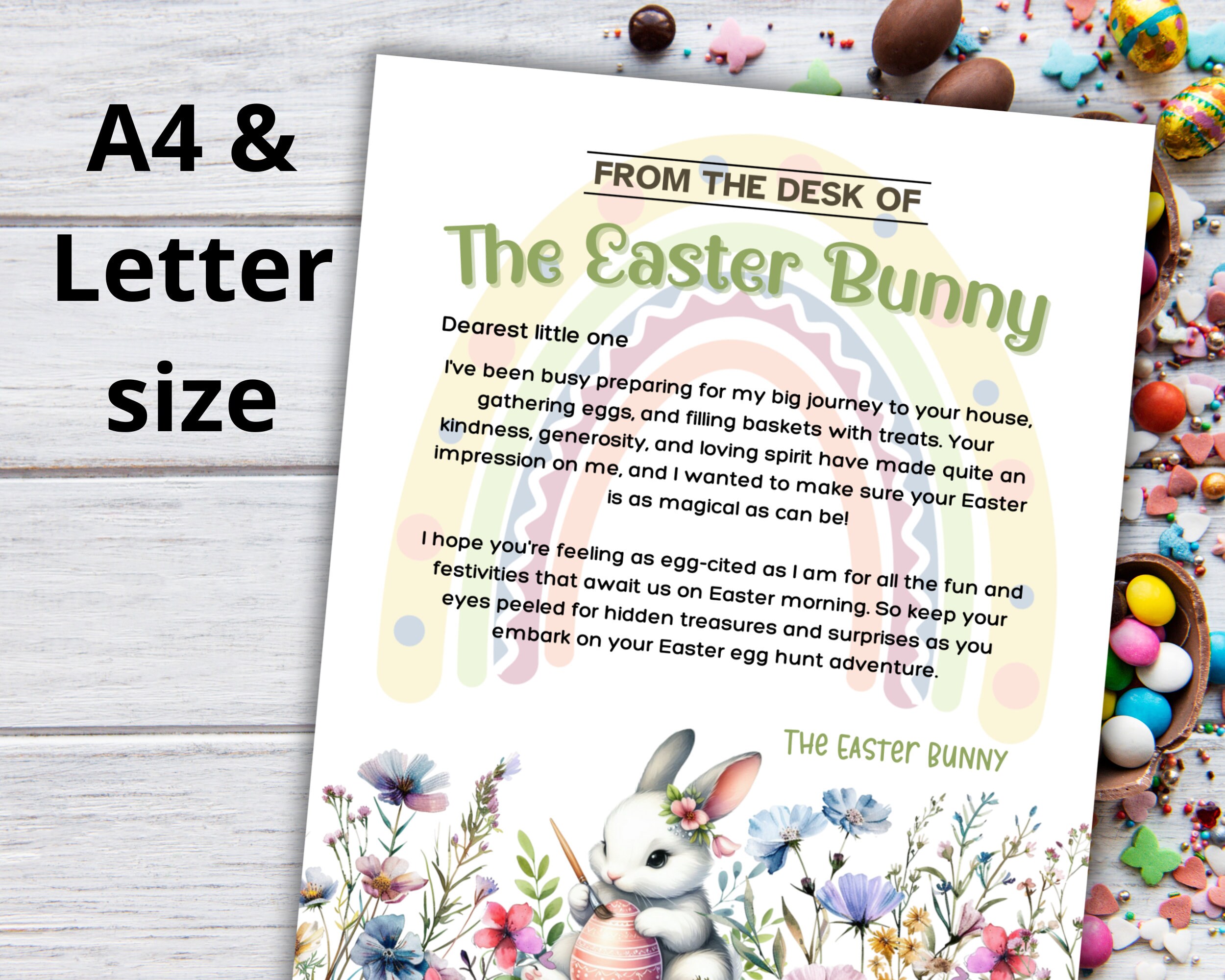 Editable Letter From the Easter Bunny. Personalized Easter Morning ...