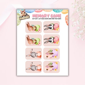 Easter Memory Matching Game Cards, Printable Game for Toddlers & Kids ...