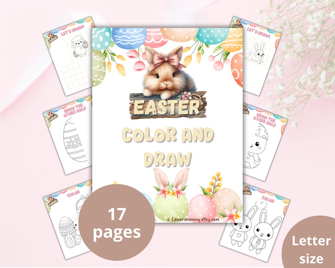 Easter Printable Coloring Pages. Spring Coloring Activity for Kids ...