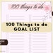 100 Things to Do Checklist: Stay Organized and Achieve Your Goals ...