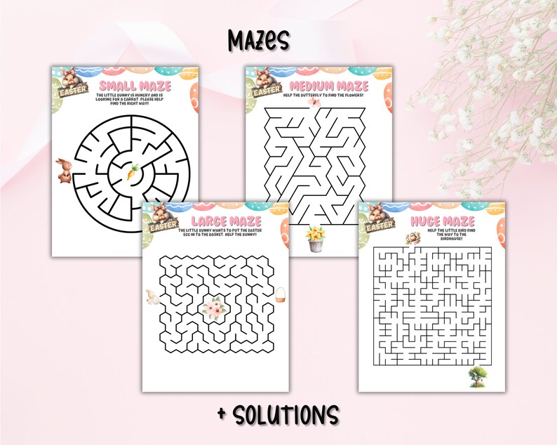 Easter Activity Pack- Coloring Pages, Easter Games. Kids Busy Book ...