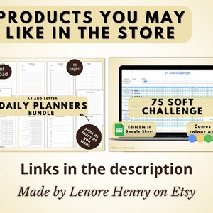 75 Soft Challenge PDF Printable Tracker in 6 Colors. Habit Tracker for ...