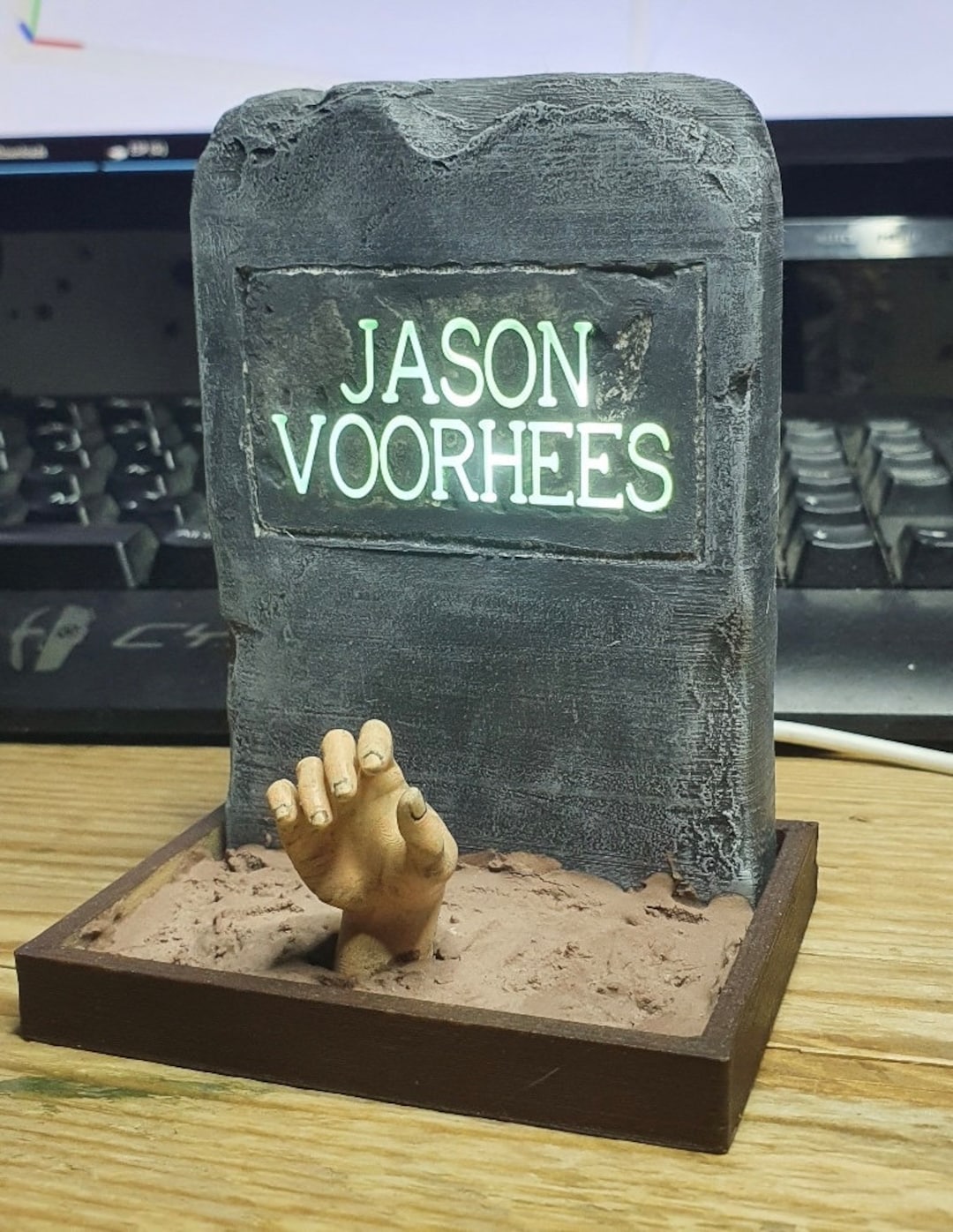 3d Printed Jason Voorhees Tombstone LED Diorama - Etsy