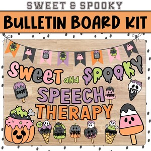 Halloween Speech Therapy Bulletin Board Kit for SLP Fall Spooky ...
