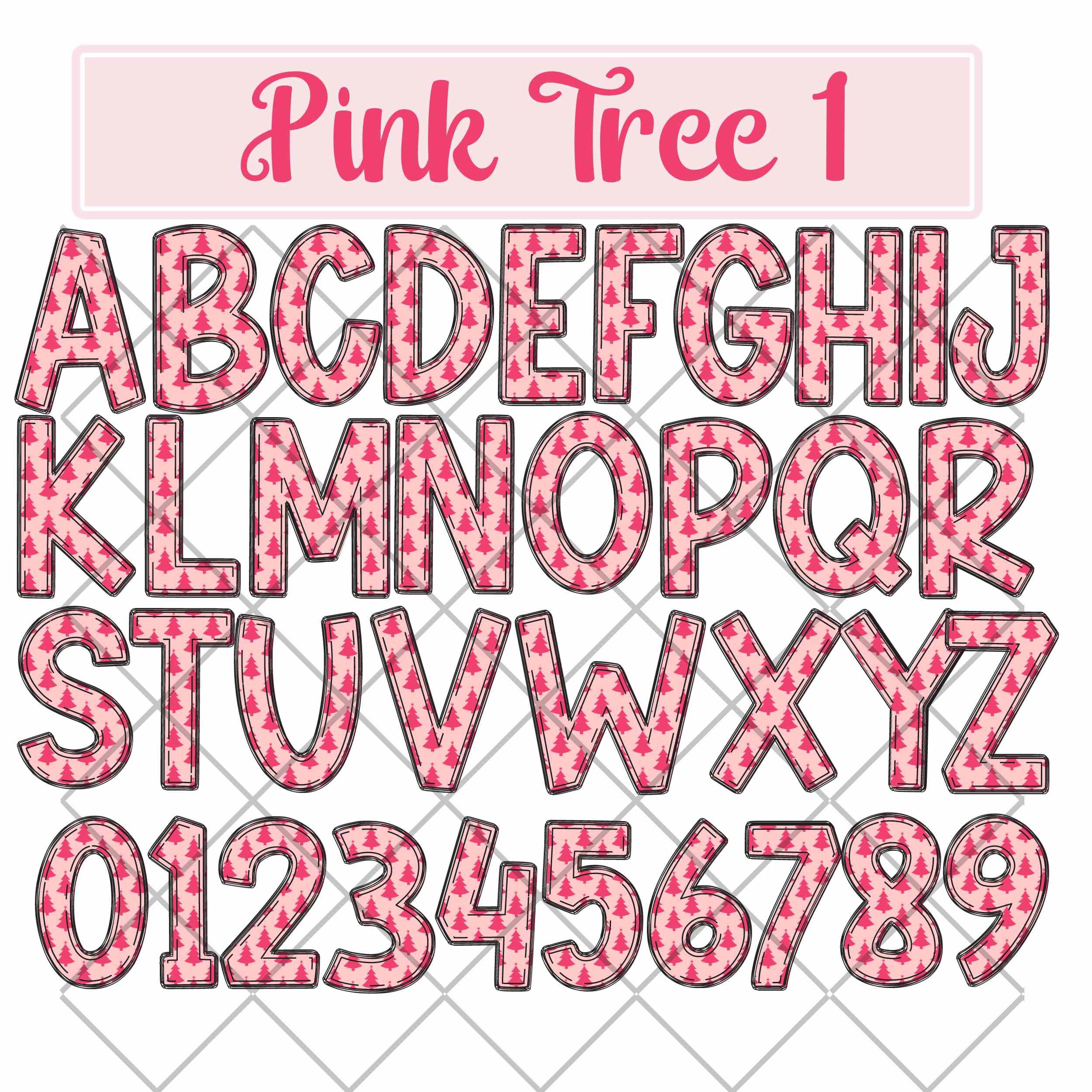 Christmas Clip Art, Doodle Letters and Numbers, Uppercase Alphabet Set ...