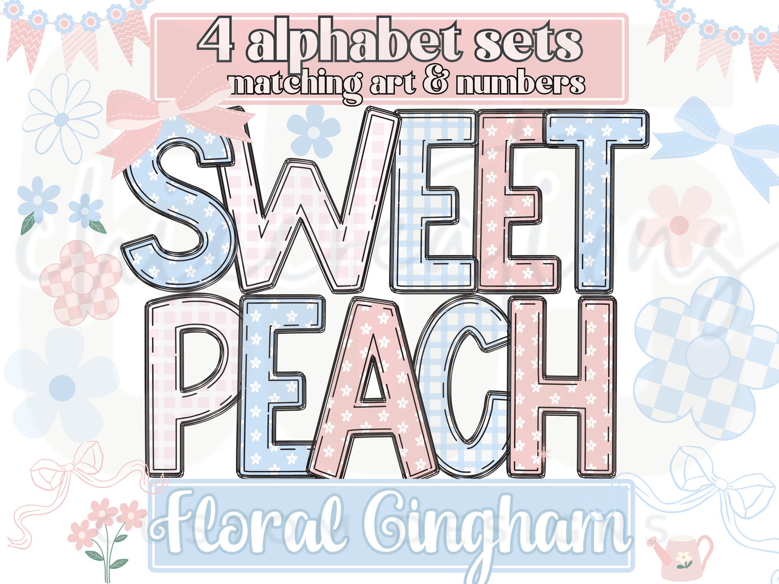 Floral Alphabet Png Alphabet Set Doodle Alphabet Png Alpha Doodle Font ...