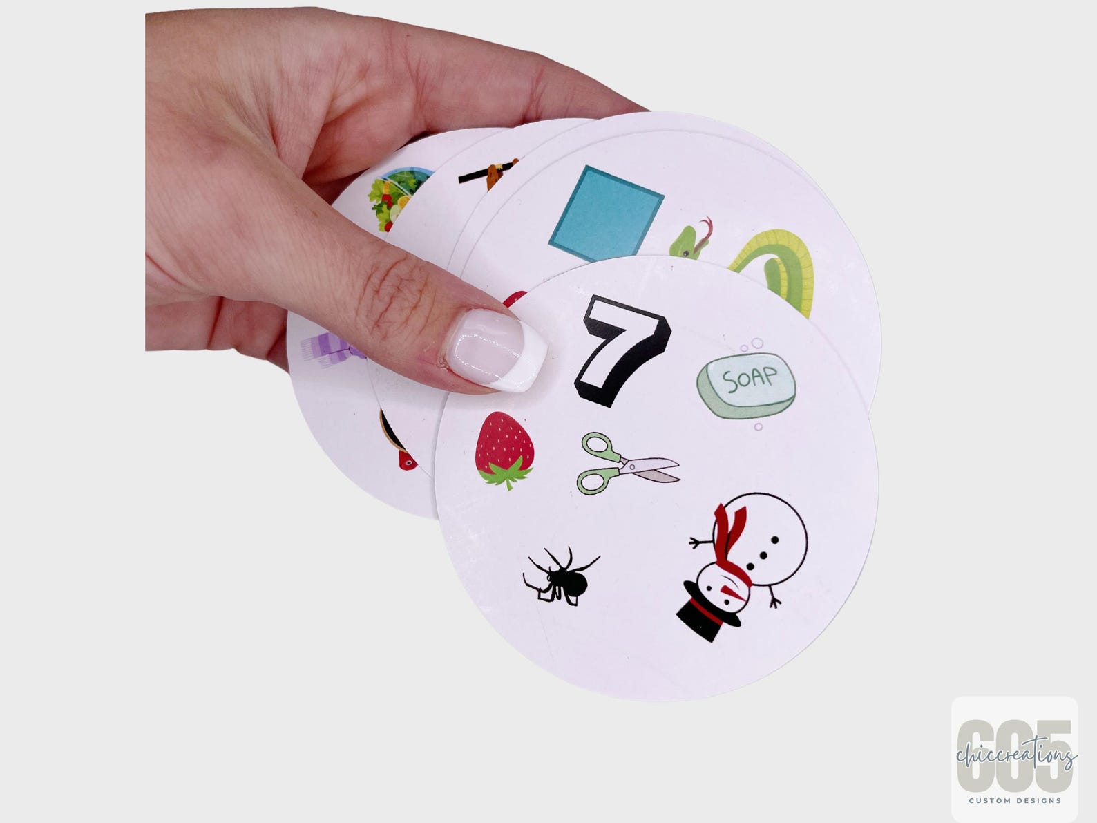 Speech Therapy Game S Sound Practice Spot It Style Educational Card ...
