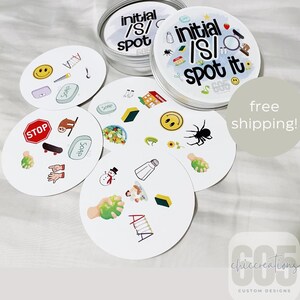 Speech Therapy Game S Sound Practice Spot It Style Educational Card ...
