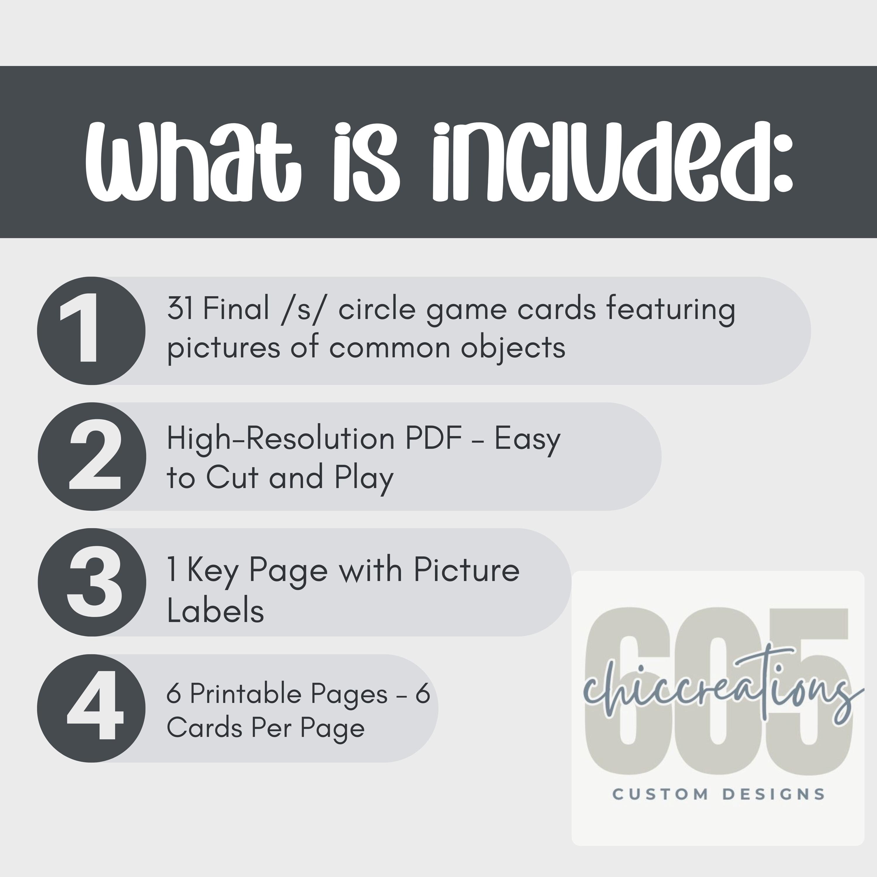 Speech Therapy Spot It Game Final S Sound Card Articulation Practice ...