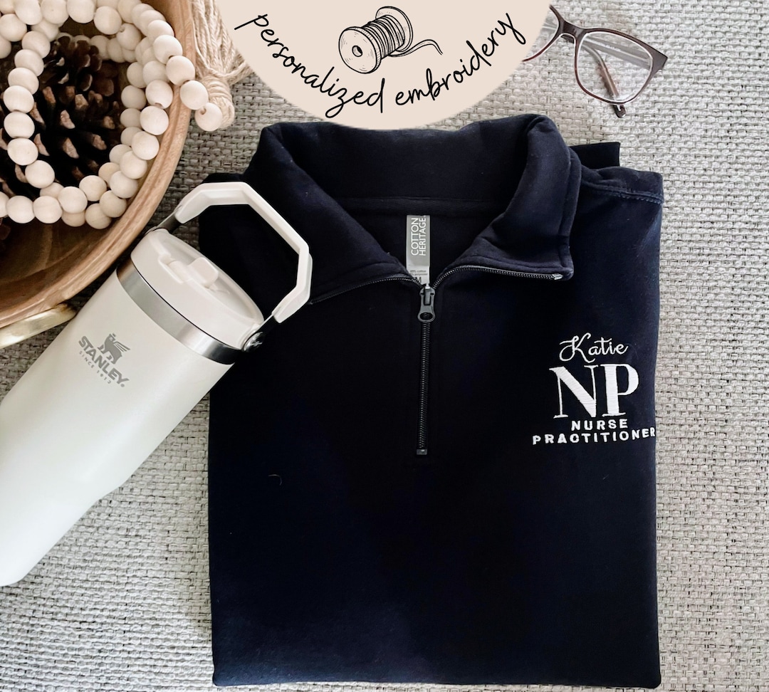 Nurse Practitioner Hoodie NP Quarter-zip Medical Uniform Nursing ...