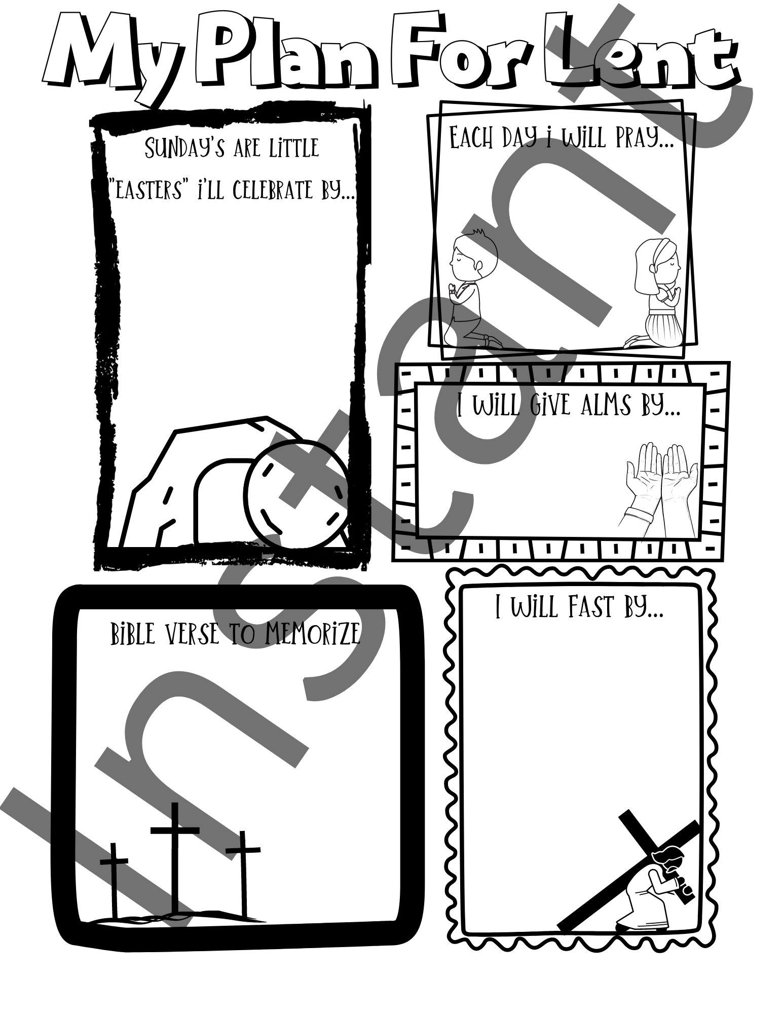 Lent for Kids, 2023 Lent Activity, Instant Download, Lent Activity ...