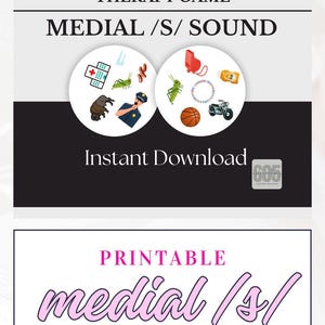 Speech Therapy Spot It Game Medial S Sound Articulation Practice ...