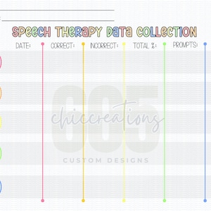 Speech Therapy Data Sheet for SLP Data Collection Sheet Printable ...