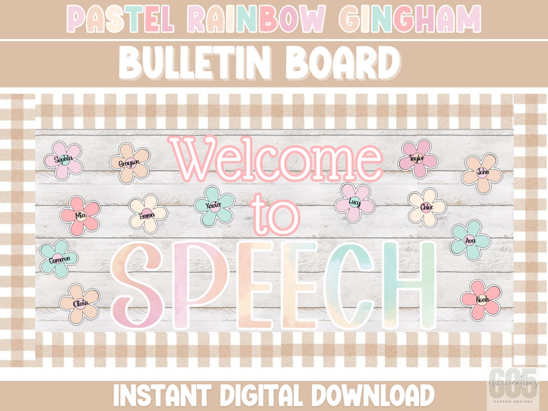 Welcome Speech Therapy Bulletin Board for Speech Classroom Flower ...