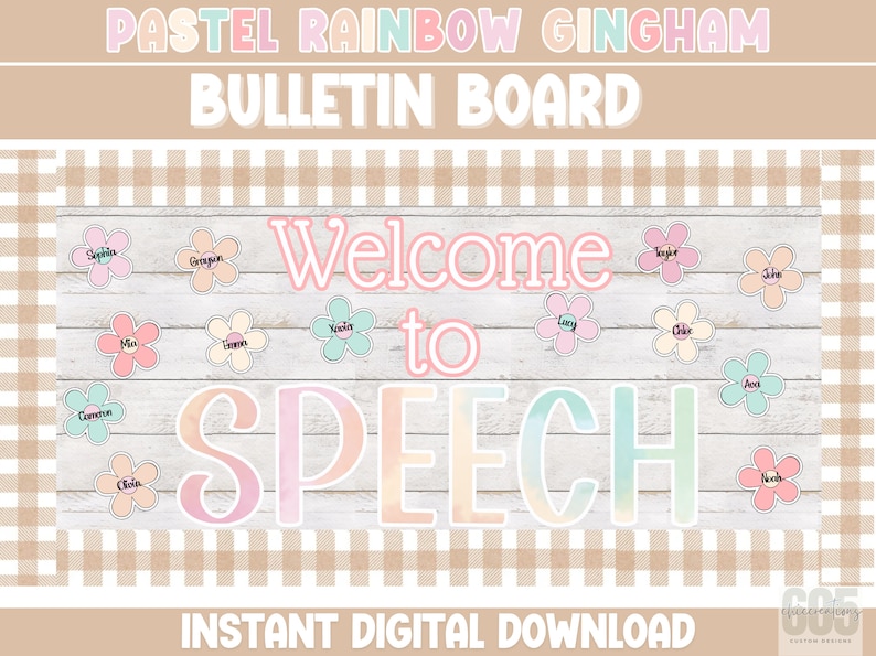 Welcome Speech Therapy Bulletin Board for Speech Classroom Flower ...