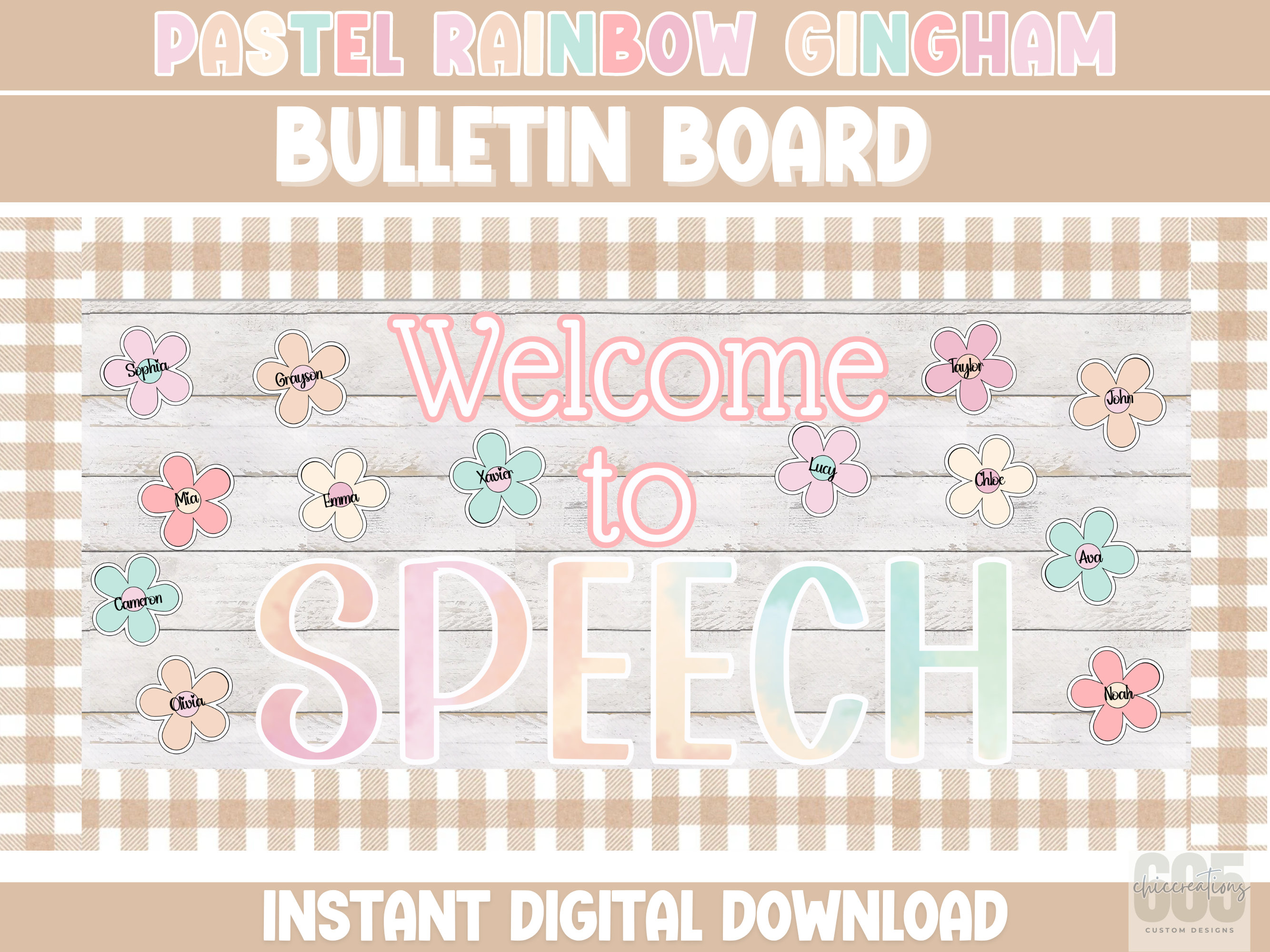 Welcome Speech Therapy Bulletin Board for Speech Classroom Flower ...