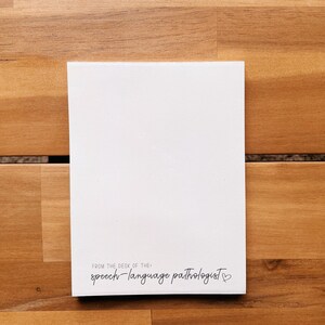 Speech Therapy Notepad for SLP Sticky Note for Speech Therapist Office ...