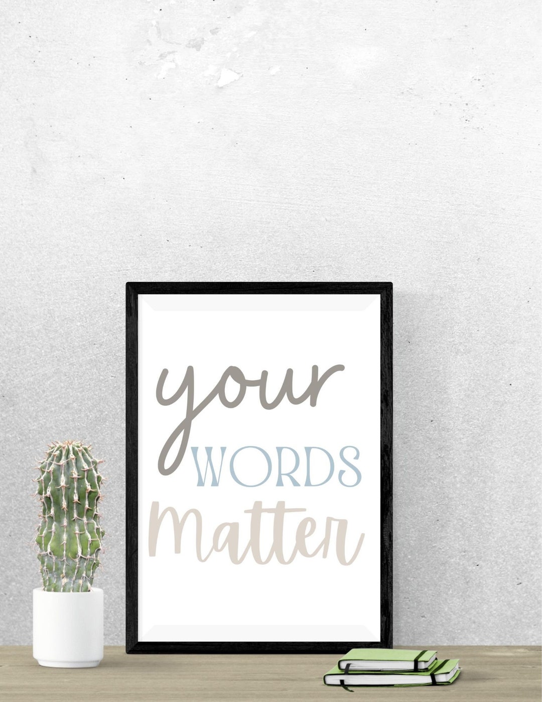 Your Words Matter, DIGITAL DOWNLOAD, Speech Therapy Print, Speech ...