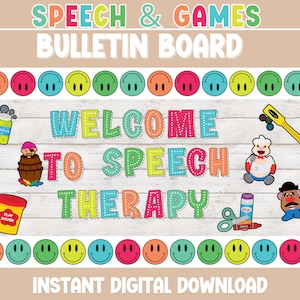Welcome to Speech Therapy Bulletin Board for Speech Room Printable ...