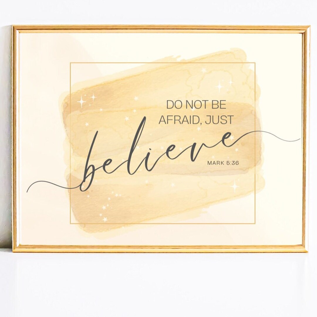 DIGITAL FILE, Do Not Be Afraid, Bible Verse, Bible Printable, Modern ...