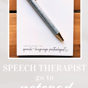 Speech Therapy Notepad for SLP Sticky Note for Speech Therapist Office ...