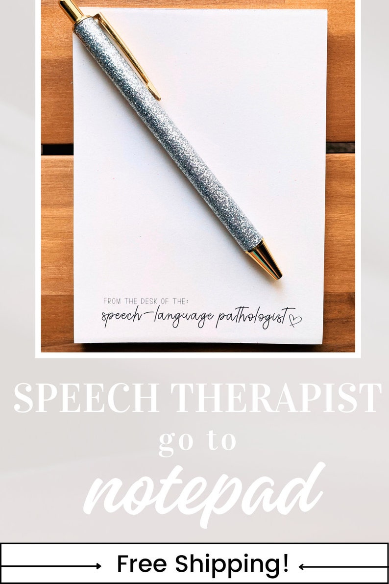 Speech Therapy Notepad for SLP Sticky Note for Speech Therapist Office ...