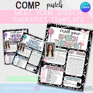 Meet the Speech Therapist Handout for Meet the SLP Template for Speech ...