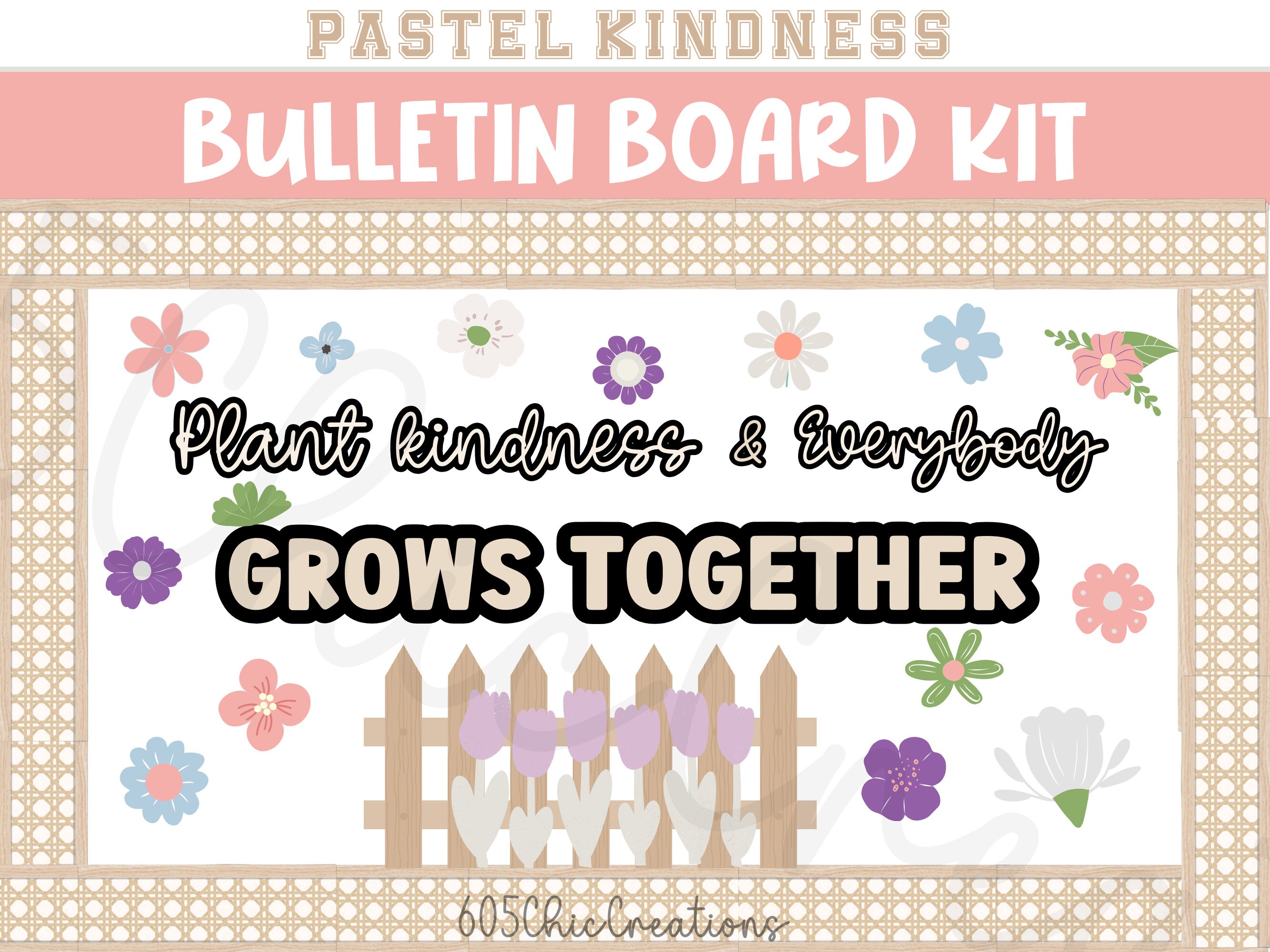 Spring Bulletin Board Kit Printable Bulletin Board Letter Cursive ...