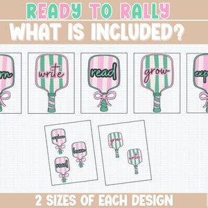 Pickleball Bulletin Board for Back to School Green and Pink Classroom ...