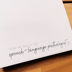 Speech Therapy Notepad for SLP Sticky Note for Speech Therapist Office ...