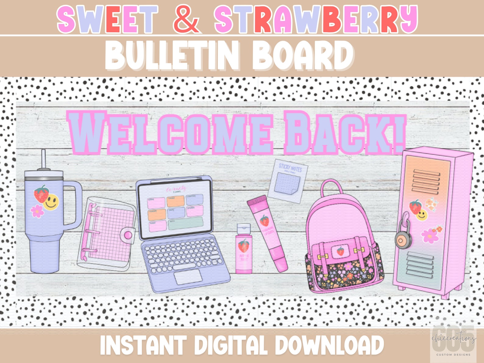 Welcome Back Bulletin Board for Classroom Strawberry Printable Bulletin ...
